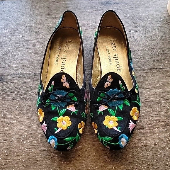 kate spade | Shoes | Kate Spade New York Devi Floral Embroidered ...